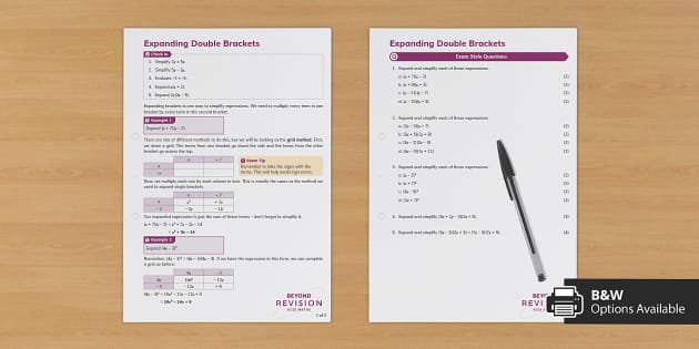 👉 Expanding Double Brackets
