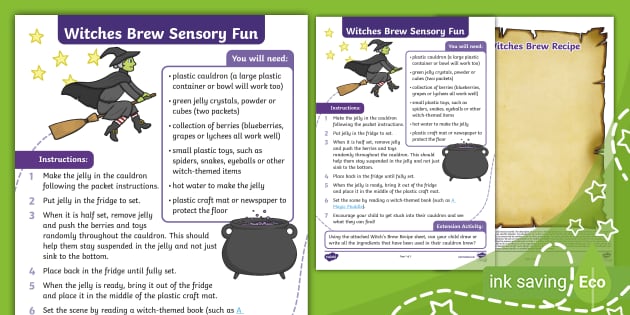 Witch's Brew Sensory Activity (teacher made) - Twinkl