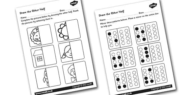 Draw The Other Half Symmetry Worksheet / Worksheet - reflections ...