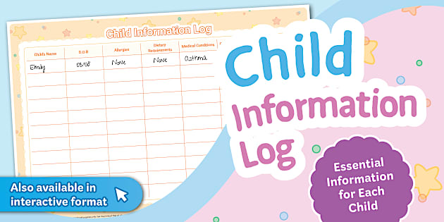 Child Information Log