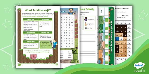 Home Education Minecraft (Lehrer gemacht) - Twinkl