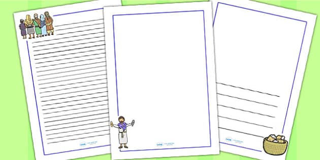 Jesus Feeds the 5000 Bible Story Page Borders (teacher made)