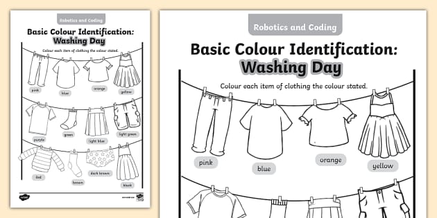 Grade 1 Robotics and Coding - Colour Identification - Washing Day Grade 1 Robotics and Coding - Colour Identification - Washing Day