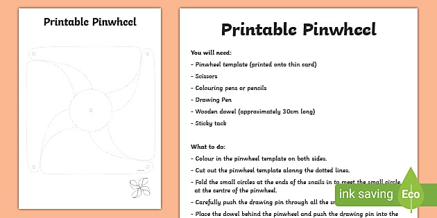 Pinwheel Template | Primary Activities | Twinkl