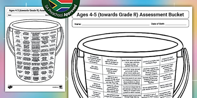 Ages 4-5 (towards Grade R) Assessment Bucket (teacher made)