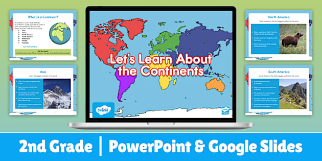 Second Grade Continents PowerPoint & Google Slides