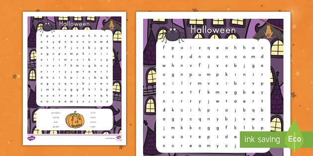 FREE Halloween Word Search for Kids | Special Events & Holidays