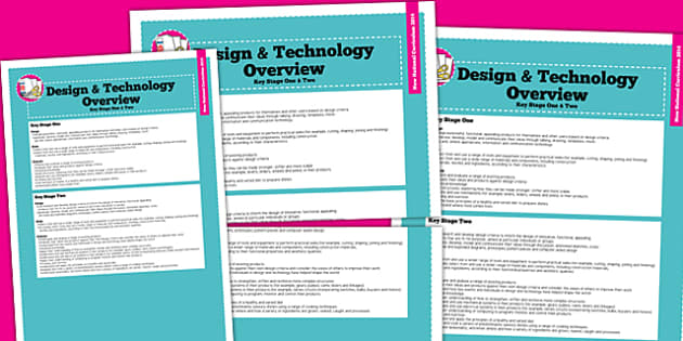 2014 Design and Technology National Curriculum Overview