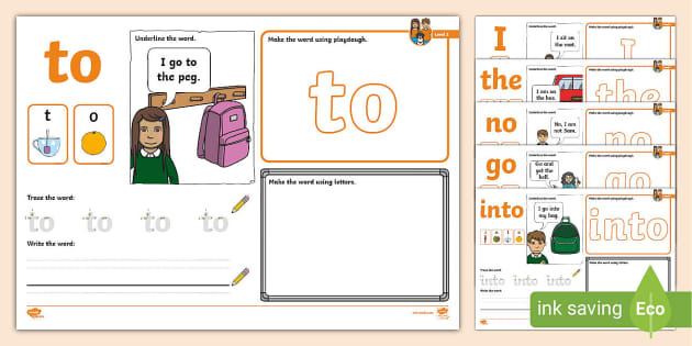 Level 2 Back to School Make, Read and Write Activity Mats