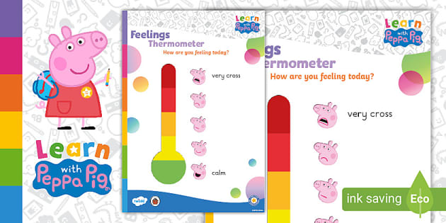 FREE! - Peppa Pig: Feelings Thermometer Display Poster