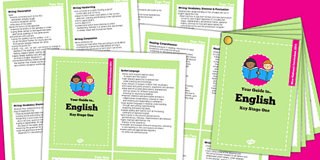 2014 National Curriculum Cards KS1 English - Twinkl