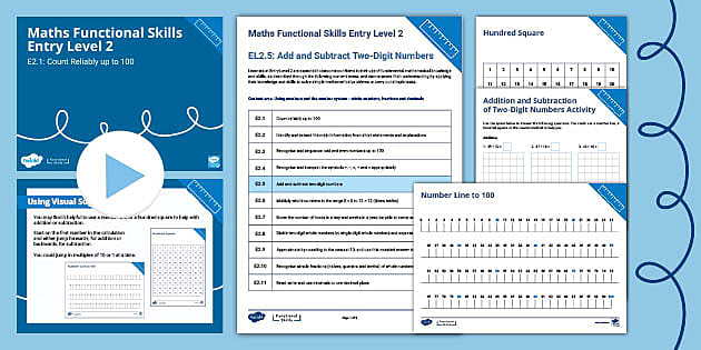 Maths Functional Skills: EL2.5: Add and Subtract Two-Digit Numbers