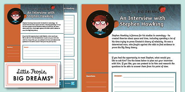 FREE! - Little People Big Dreams: Stephen Hawking Interview