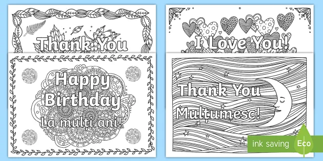 Thank You Birthday Coloring Pages