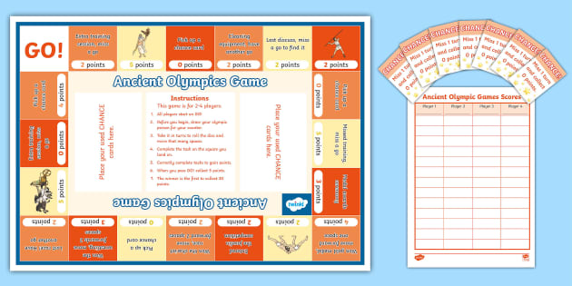 Ancient Olympics Boardgame (Teacher-Made) - Twinkl
