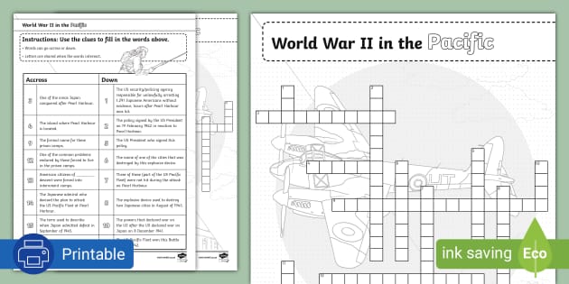 World War II in the Pacific Grade 9 Activity Sheet