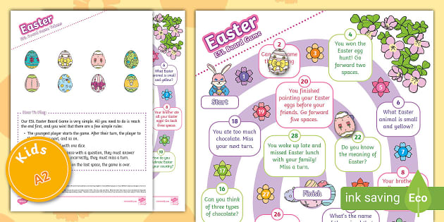 ESL Easter Board Game (teacher made) - Twinkl