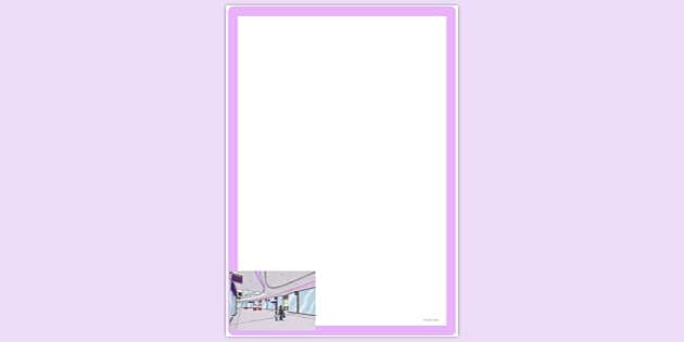 FREE! - Simple Blank Shopping Centre Page Border | Twinkl