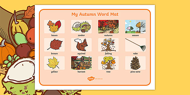 Autumn Pre-Teaching Word Mat