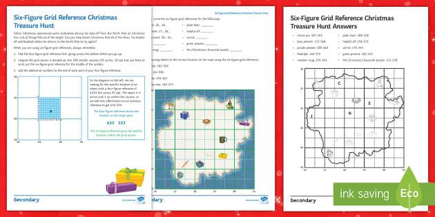 6 Figure Grid Reference Worksheets