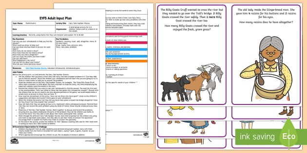 EYFS Fairy Tale Number Stories Adult Input Plan and Resource Pack