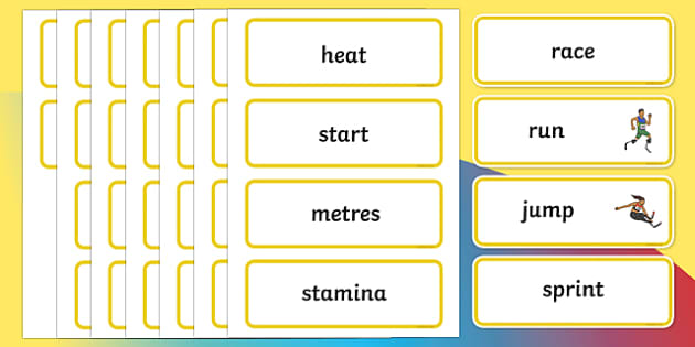 The Paralympic Events Athletics Word Cards (teacher made)