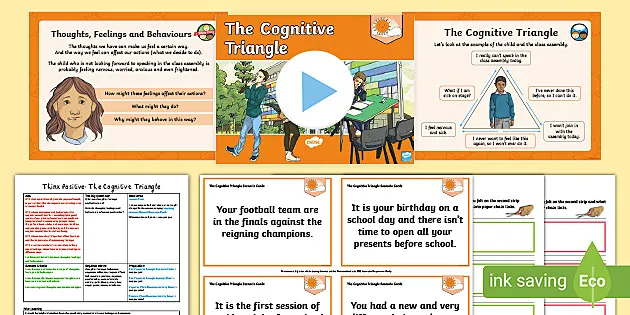 PSHE UKS2 Think Positive: The Cognitive Triangle Lesson Pack