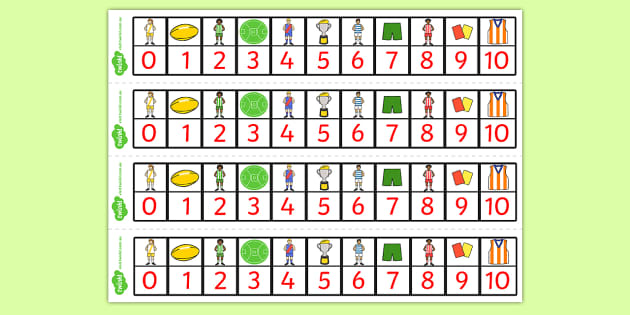 FREE! - AFL Football Number Track 1-10 - afl (teacher made)