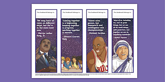 Great Team Quotes Bookmarks (teacher made) - Twinkl