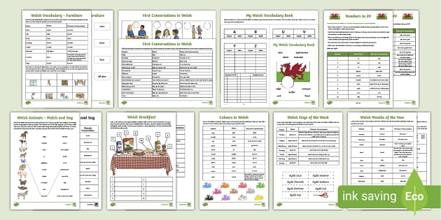 Learn Welsh Worksheet Starter Pack (Teacher-Made) - Twinkl