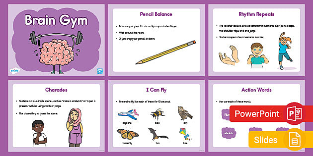 Brain Gym PowerPoint | Movement in the Classroom | K-5