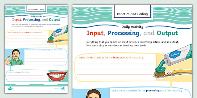 Robotics And Coding Input Processing Output Daily Activity