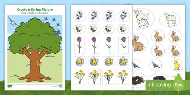 Spring Tree Cutting Skills Activity Teacher Made Twinkl