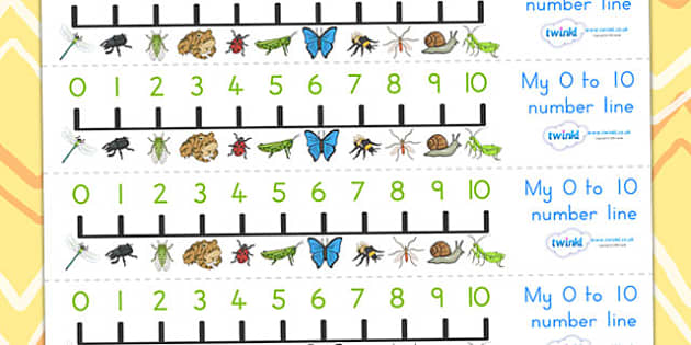 FREE! - Minibeasts Number Line 0 10 (teacher made) - Twinkl
