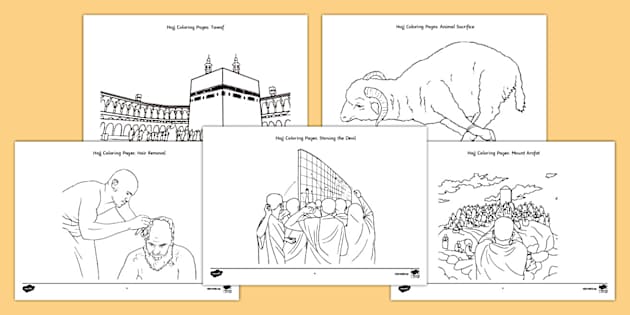 hajj coloring sheet