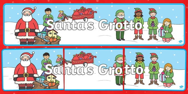 Santa's Grotto Display Banner