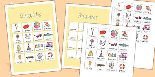Seaside Vocabulary Poster (teacher made) - Twinkl