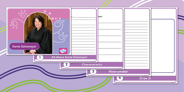 All About Sonia Sotomayor Flipbook (teacher made) - Twinkl