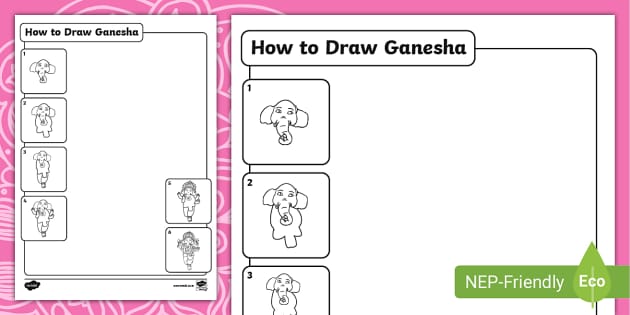 FREE! - How to Draw Ganesha Activity Worksheet