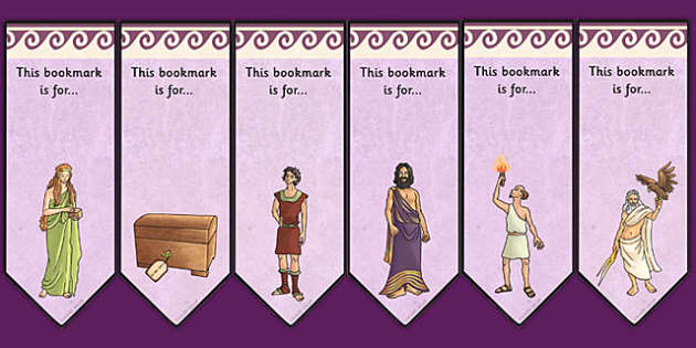 Pandoras Box Ancient Greek Myth Editable Bookmarks - greece