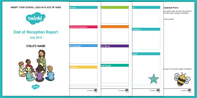 Editable Reception Report Template - Areas of Learning Report
