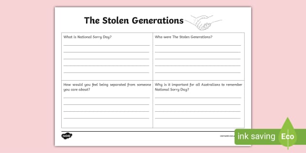 National Sorry Day Writing Worksheet - Primary Resource