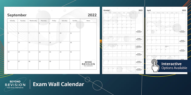FREE! - 👉 Exam Calendar Template | Organisation Tools | Beyond Revision