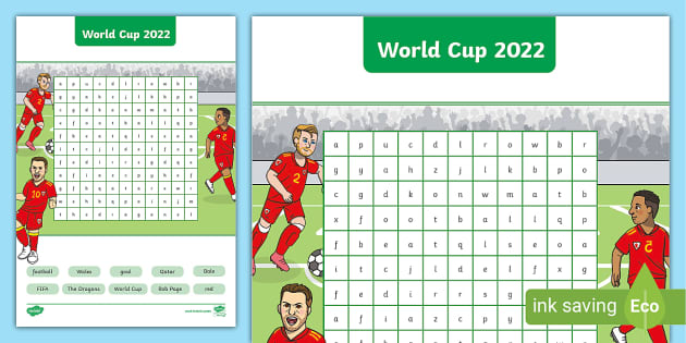 Wales World Cup Football Word Search - Progression Step 2