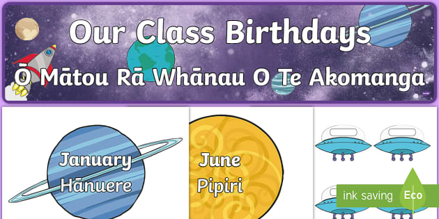 Editable Birthday Space-Themed Display Pack