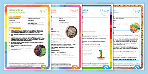 Taste-Safe Rainbow Sensory Recipes Pack | Sensory Play