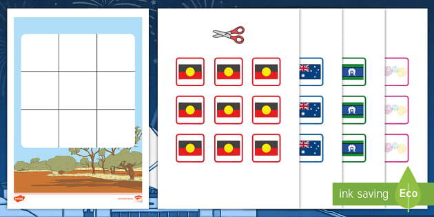 Three in a Row Activity for Australia Day | Twinkl - Twinkl