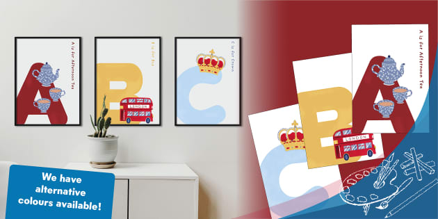 The ABC of London Primary Colours Posters Pack - Twinkl