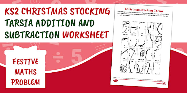👉 KS2 Christmas Stocking Tarsia Addition and Subtraction