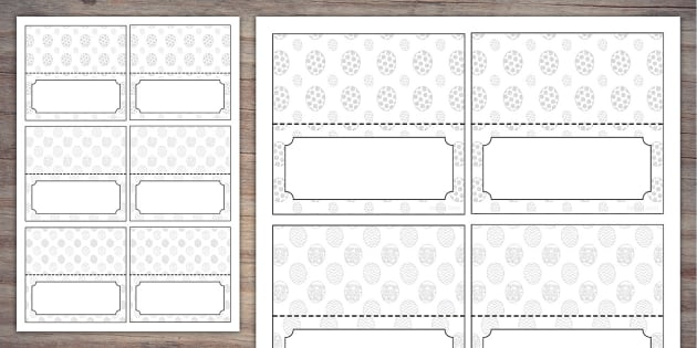 Easter Egg Colouring Place Name Cards | Twinkl Party
